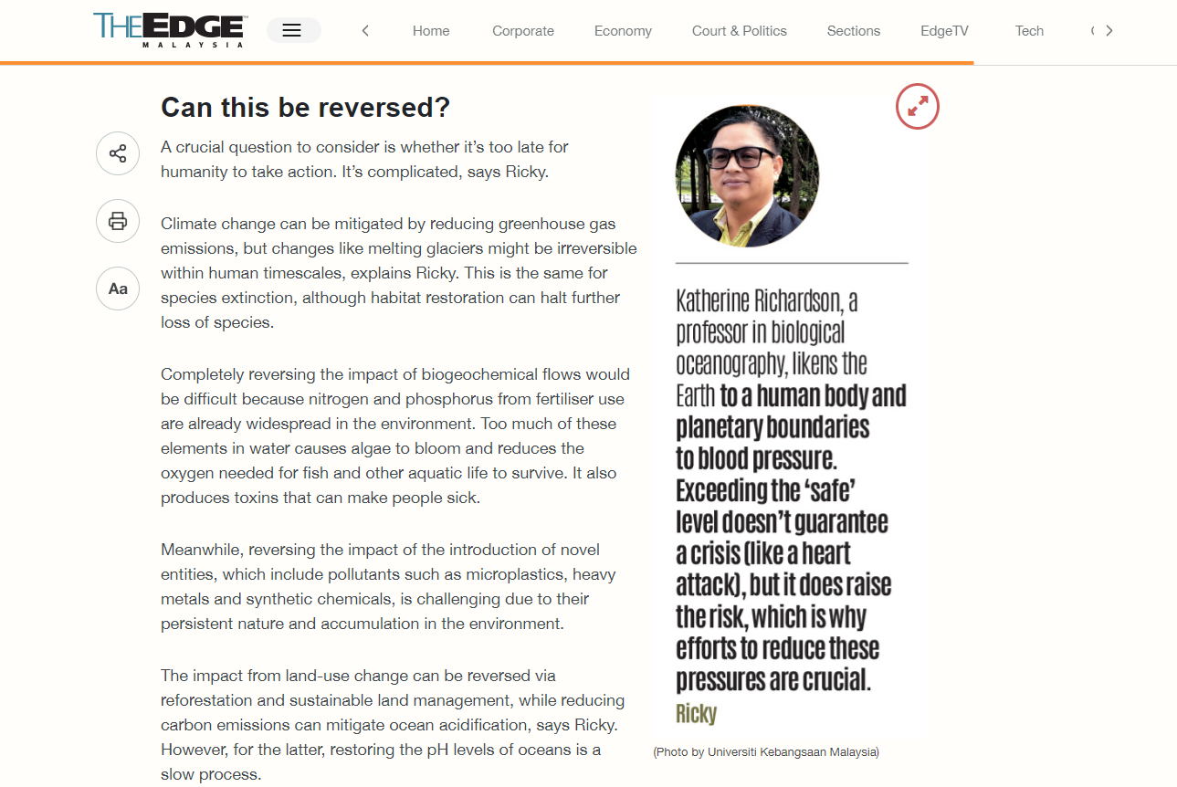 Environment: Keeping Earth safe for humans - MyIKLIM YSD